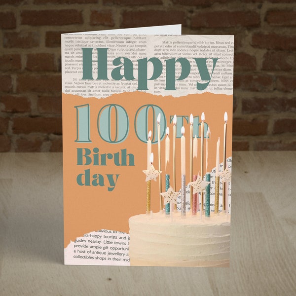 100th Birthday Newspaper - Etsy