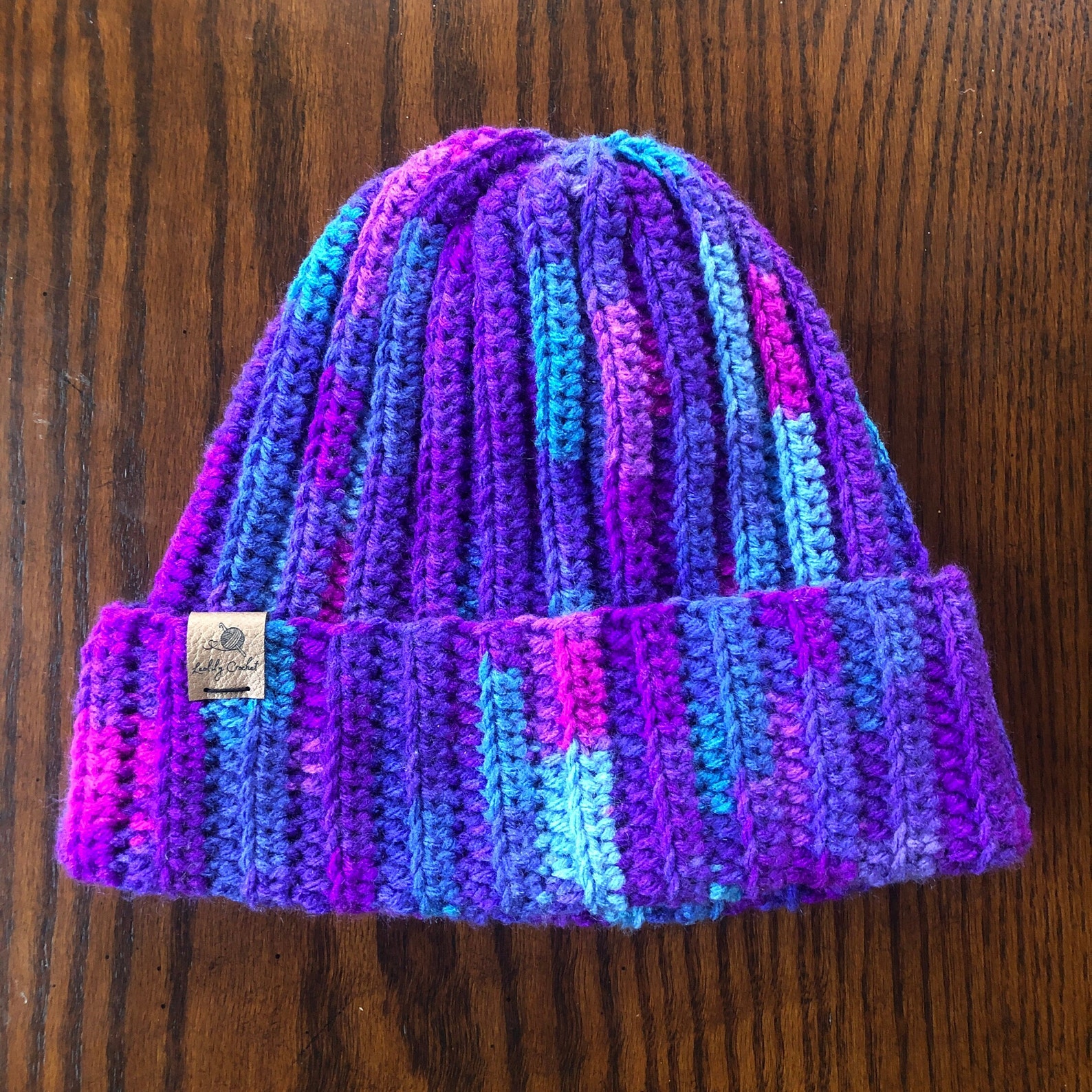 Multicolor Crochet Ribbed Beanie Handmade Hat Crochet Hat Multicolor ...