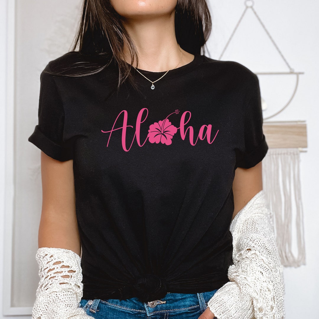 Pink Aloha Shirt, Pink Aloha Hibiscus Shirt, Aloha Shirt, Hawaiian ...