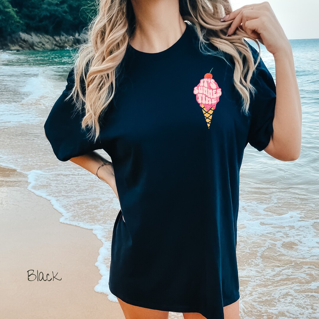 It's Summer Time Ice Cream Cone Shirt, Comfort Colors Summer Shirt ...