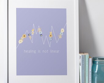 Healing is Not Linear Poster - Etsy