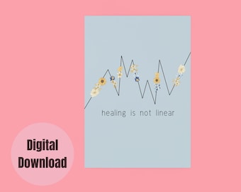 Healing is Not Linear Poster - Etsy