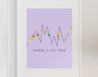 Healing is Not Linear Poster - Etsy