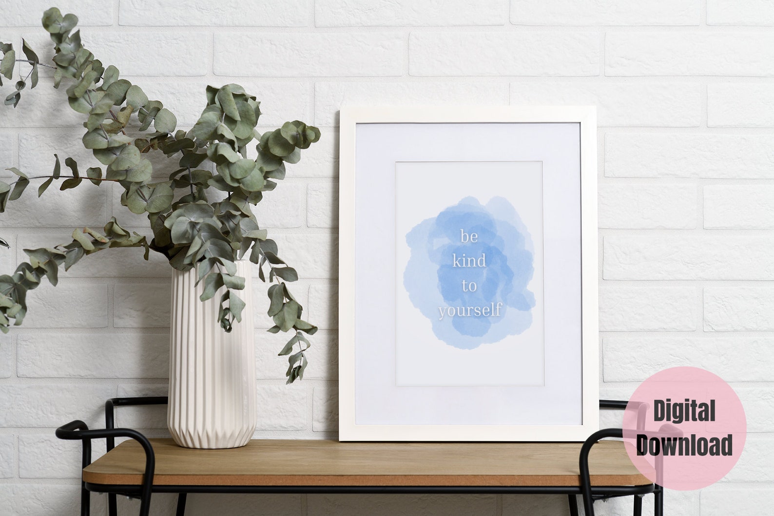 Be Kind to Yourself Mental Health Poster, Self Care Art, Digital Art ...