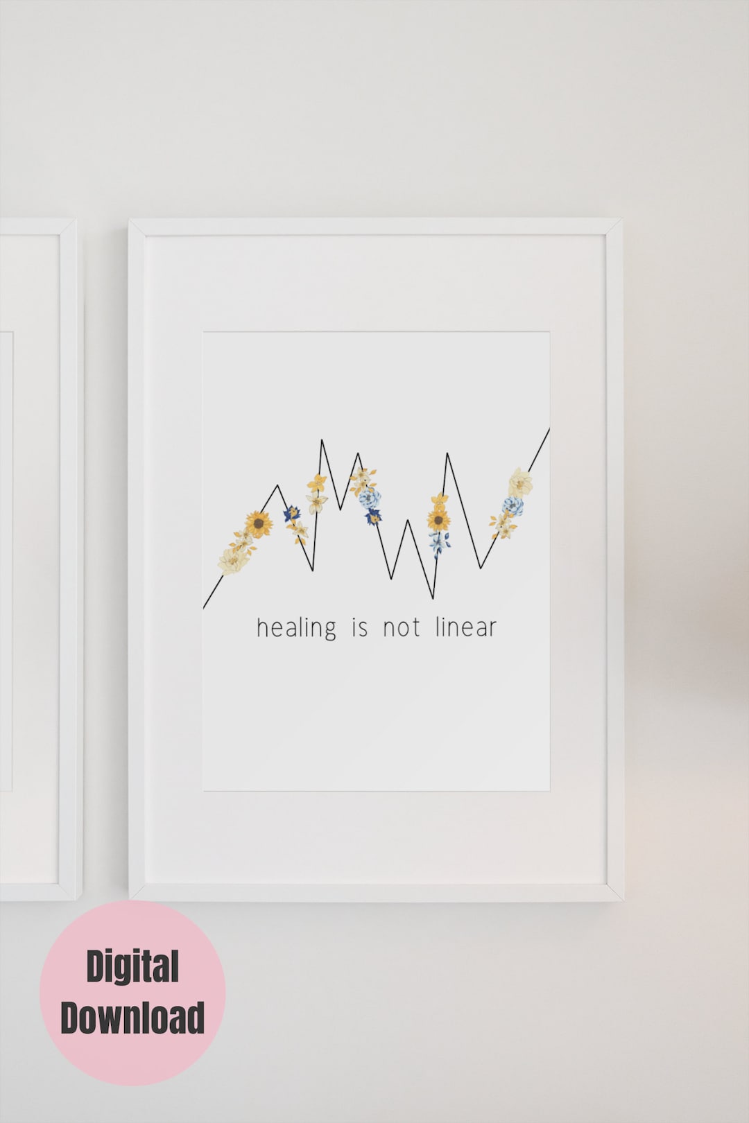 Healing is Not Linear Printable Wall Art Print, Motivational Mental ...