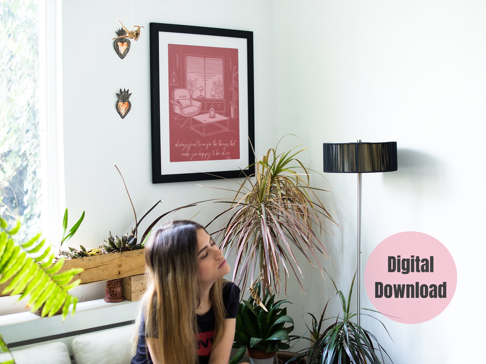 Printable Wall Art Therapist Office Decor Pink Typography - Etsy