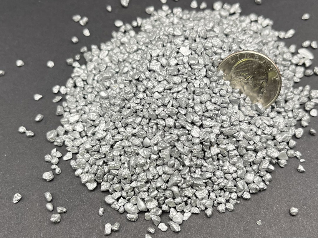 Colored Quartz Pebbles Gravel (SM10702) Silver Metallic, 3 Lbs - Etsy
