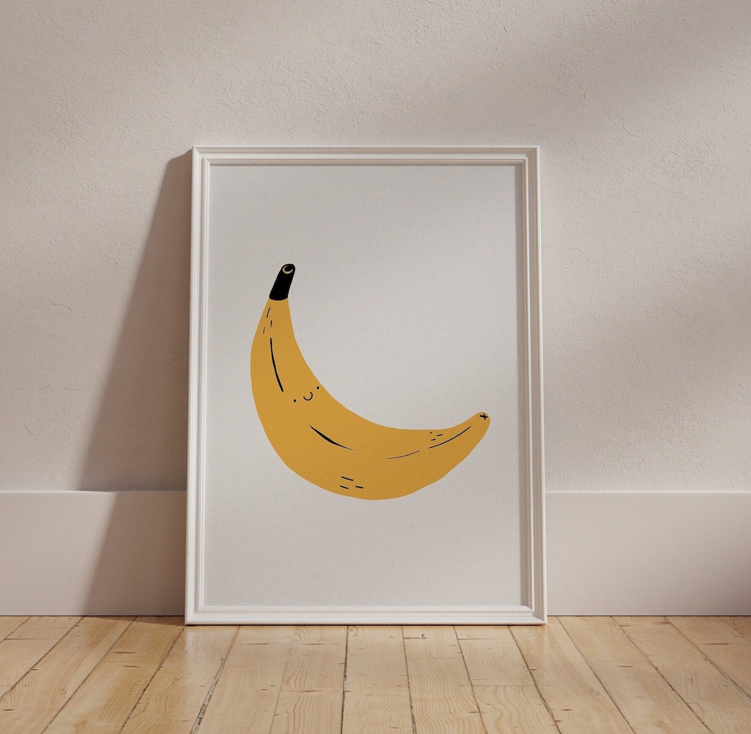 Banana Kids Wall Art Banana Fruit Market Poster Banana Kitchen Print ...