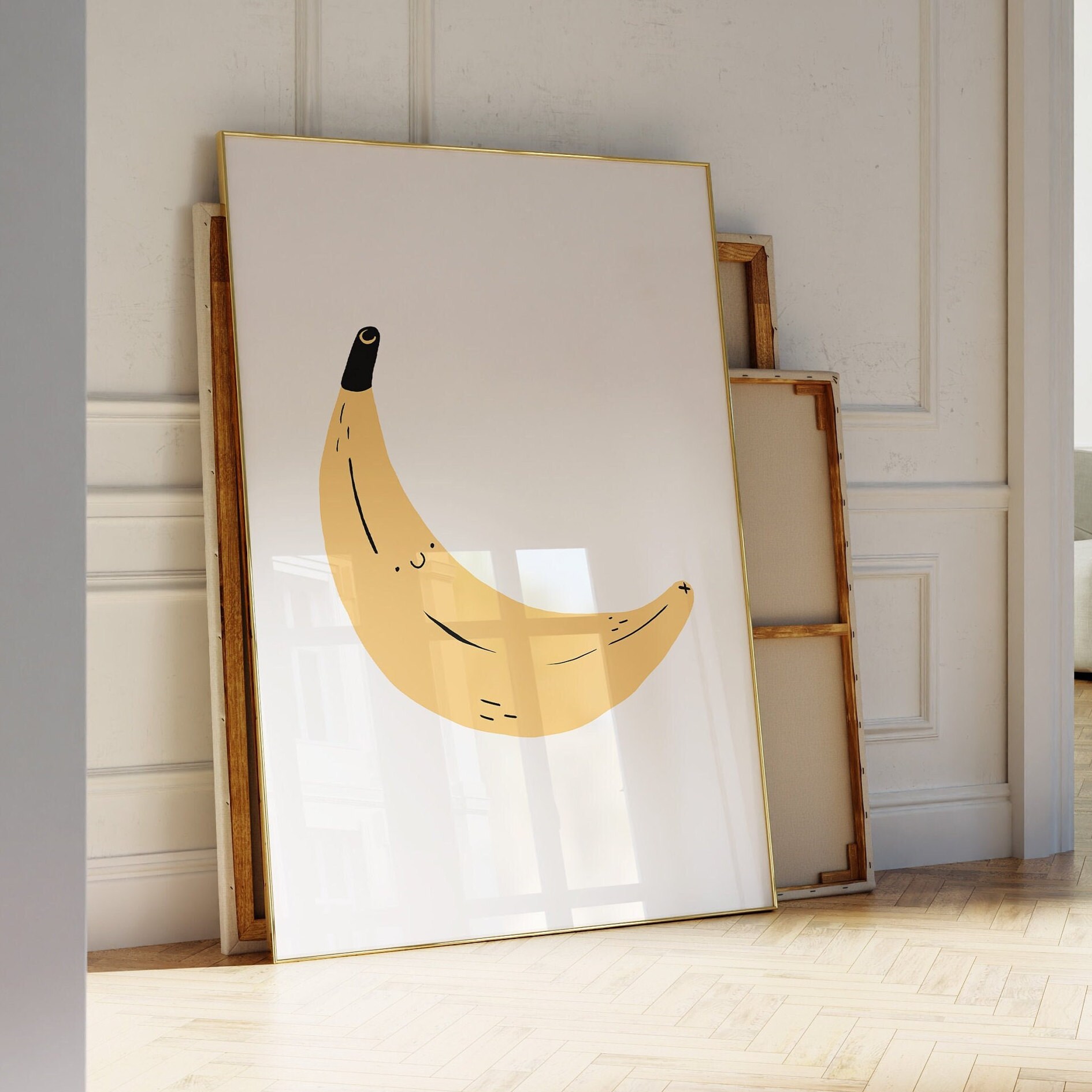 Banana Kids Wall Art Banana Fruit Market Poster Banana Kitchen Print ...