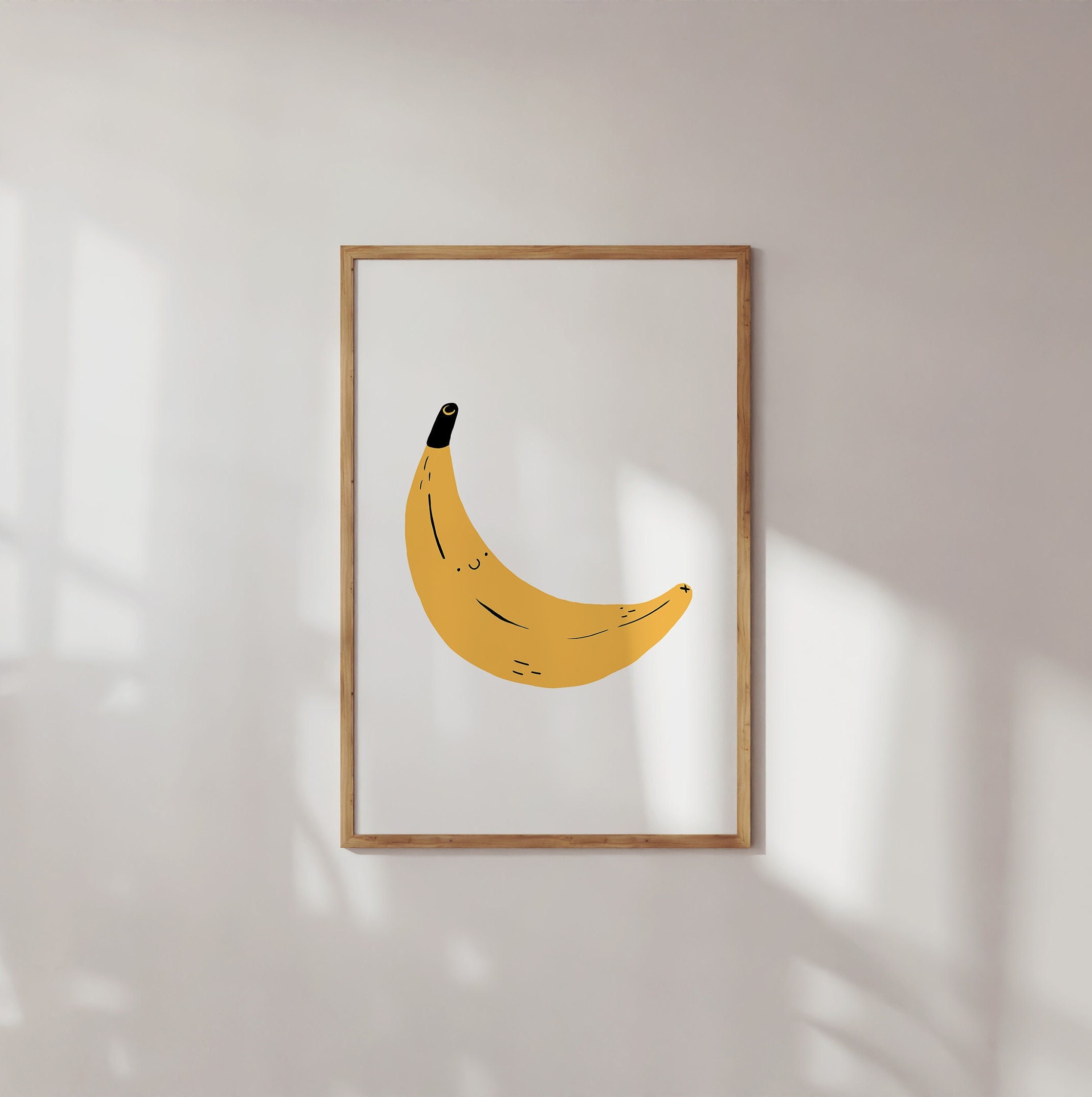 Banana Kids Wall Art Banana Fruit Market Poster Banana Kitchen Print ...