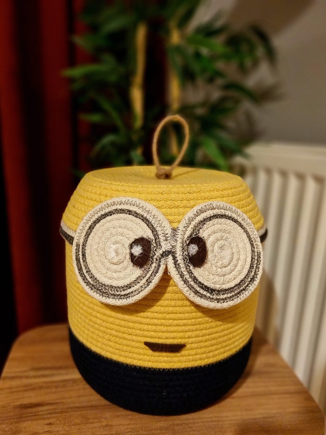 Minion Handmade Toy Basket With Lid, Organizer, Multi-purpose Basket - Etsy