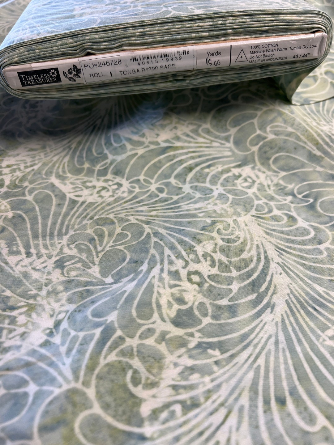 Tonga Batik Sage - Etsy