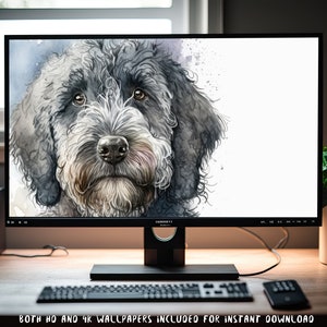 Labradoodle Dog Portrait, Watercolor Pet Memorial (digital Download) - Etsy