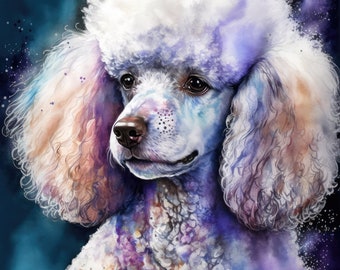 Dog Portrait Labra-doodle Owner Gift for Dog Memorial Pet Painting Gift ...