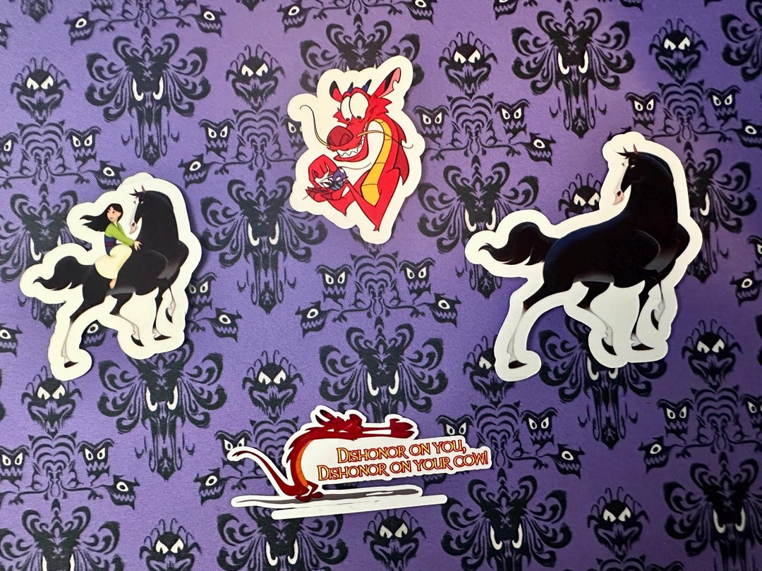 Disney | Mulan | Mushu | Khan | Vinyl Sticker (read Description) - Etsy