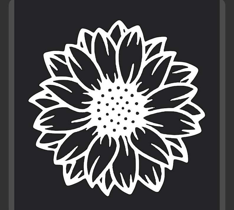 Flower | Sunflower | Weather Resistant Vinyl Decal | READ DESCRIPTION ...