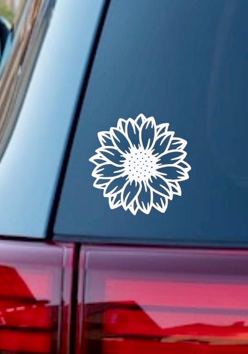 Flower | Sunflower | Weather Resistant Vinyl Decal | READ DESCRIPTION ...