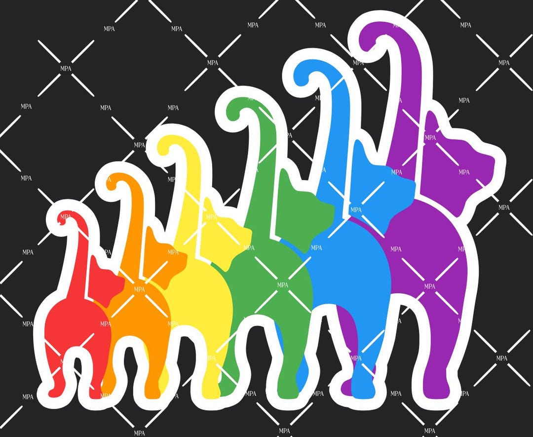 Cat LGBTQIA+ Pride Sticker - Etsy