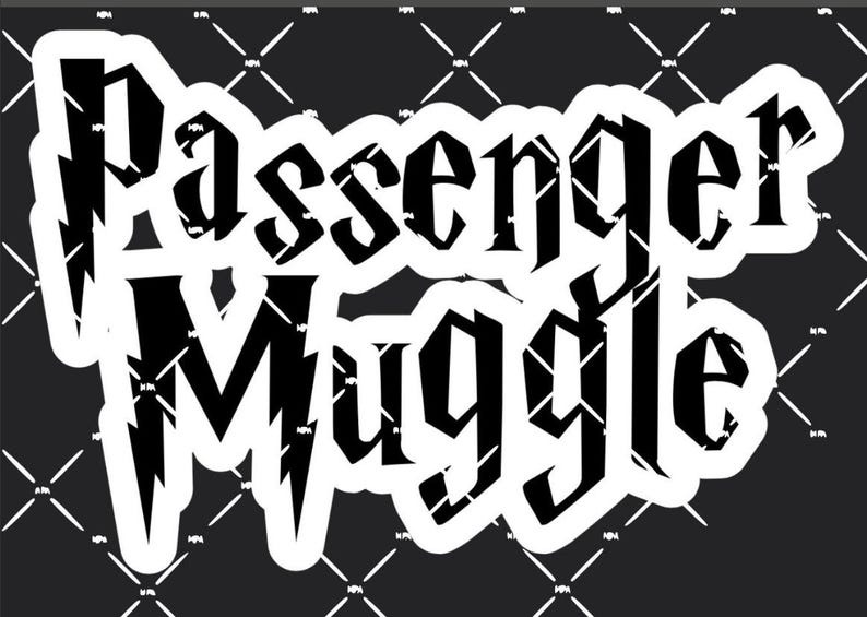 Harry Potter | Passenger Muggle | Water Resistant Vinyl Decal Sticker ...