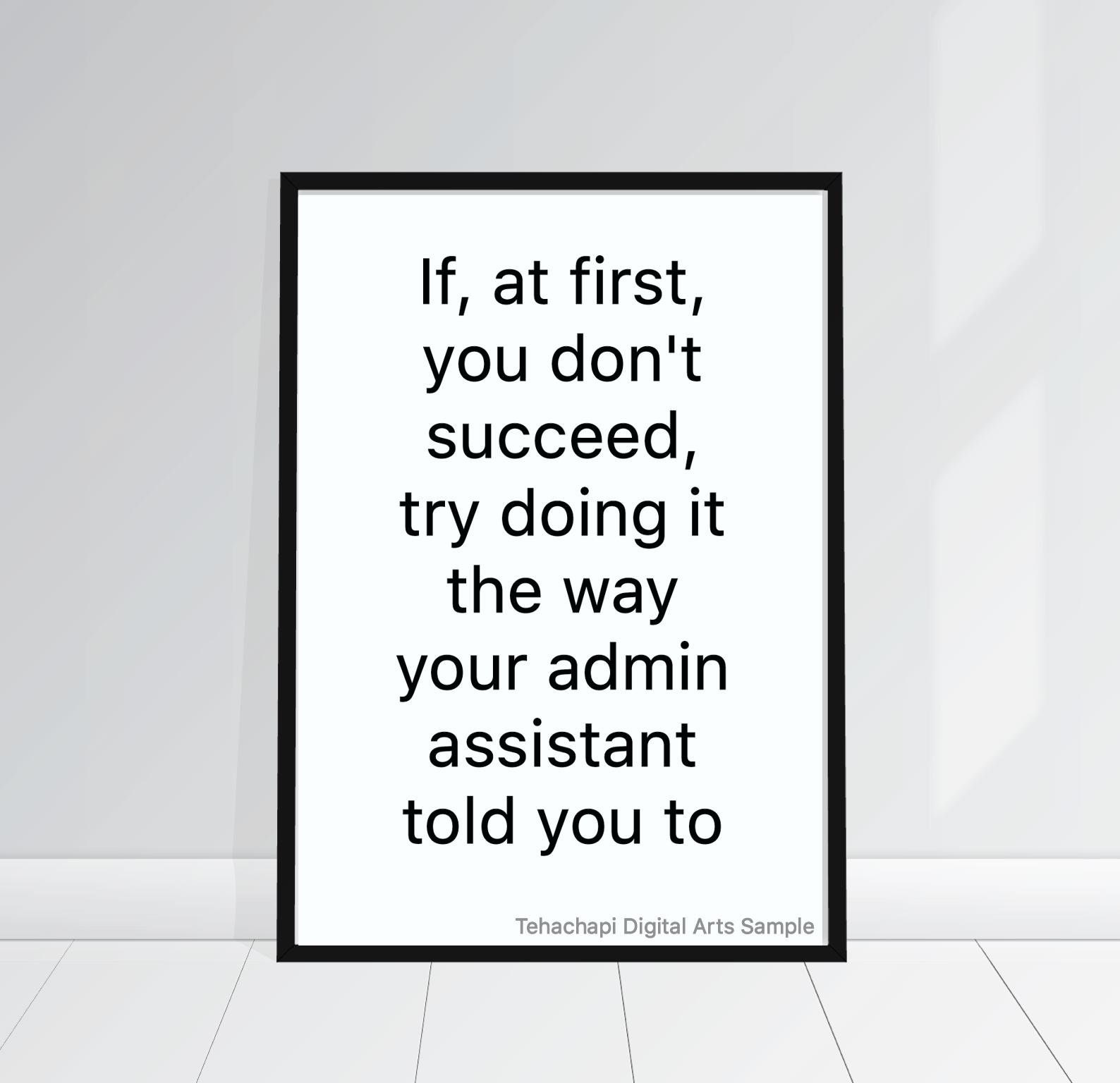 If at First You Don't Succeed Printable Funny Quotes for - Etsy