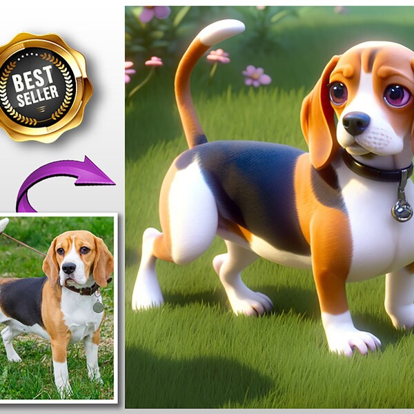 Pixar Dog Art - Etsy