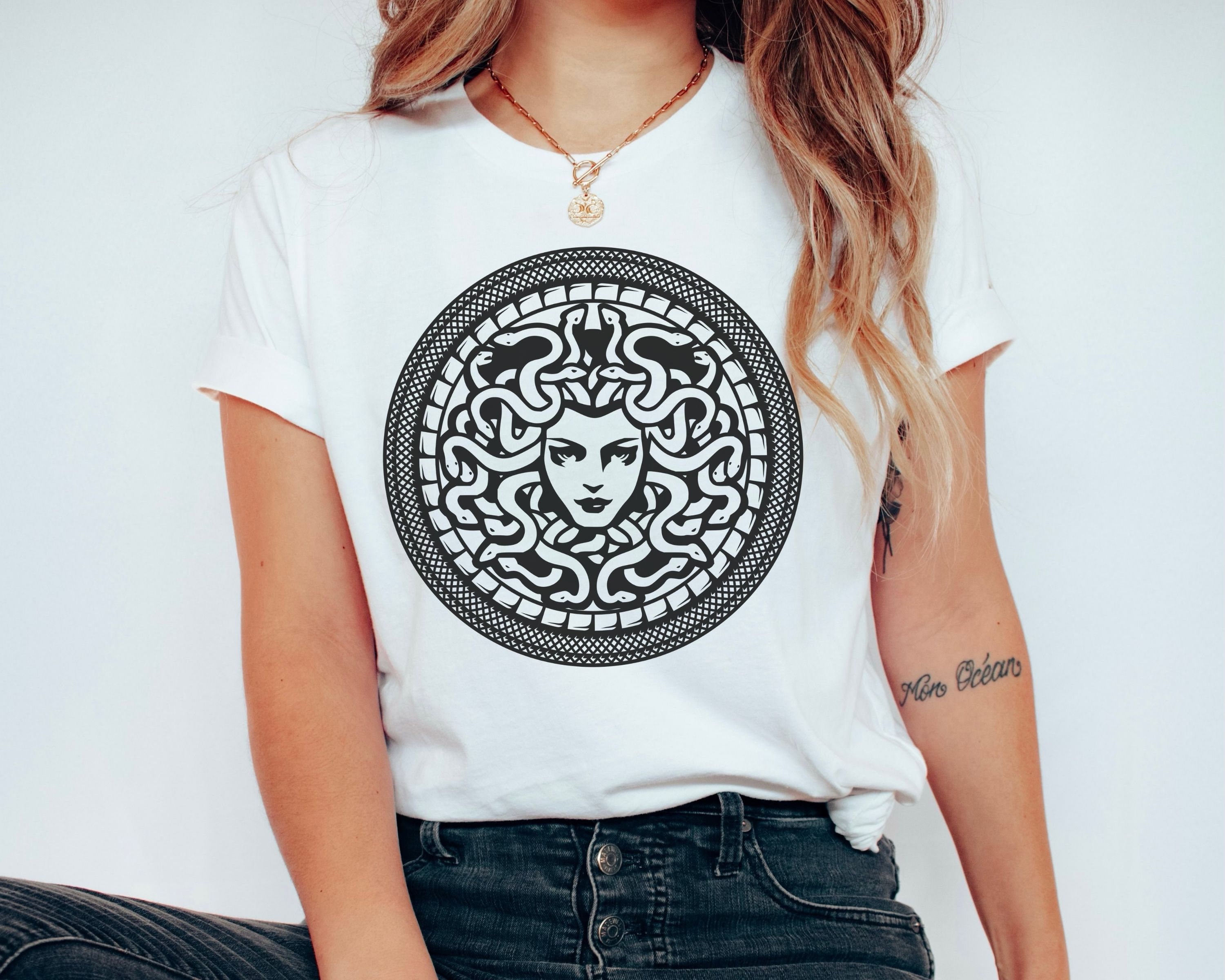 Medusa Shirt, Goddess Medusa T-shirt, Greek Mythology Shirt, Snake Head ...