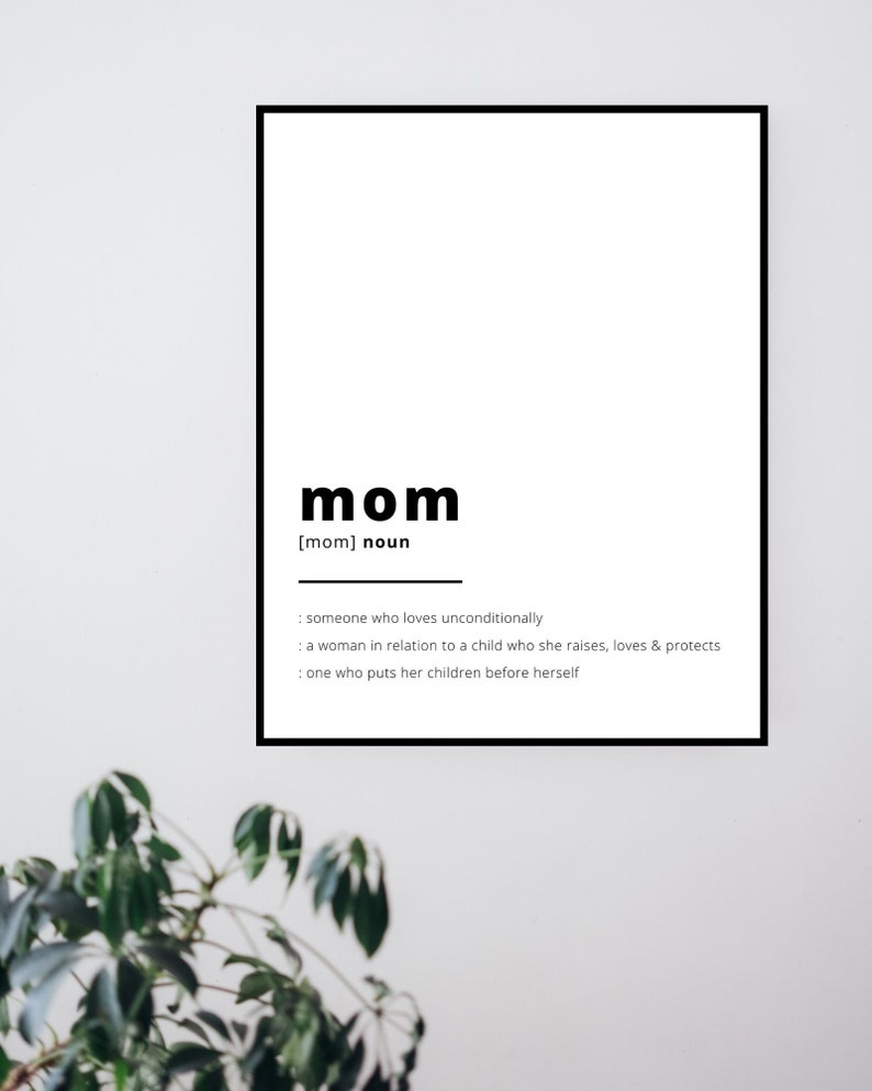 Mom Definition Printable Digital Download - Etsy
