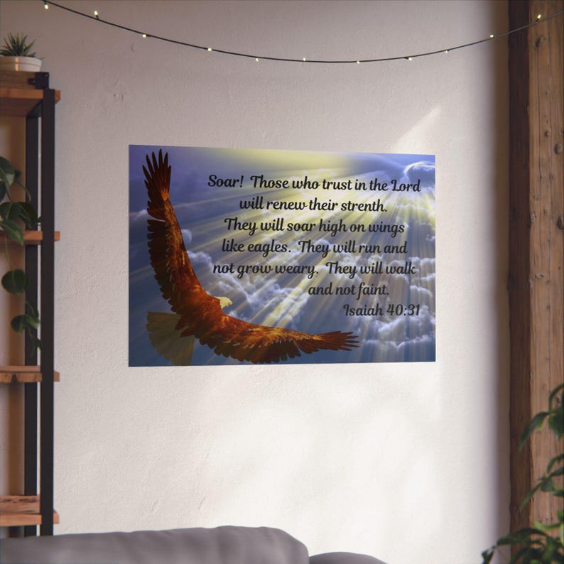 Eagle Soaring, Isaiah 40:31 Poster - Etsy