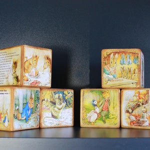Peter Rabbit Beatrix Potter Story Book Blocks, Vintage Classic Tales ...