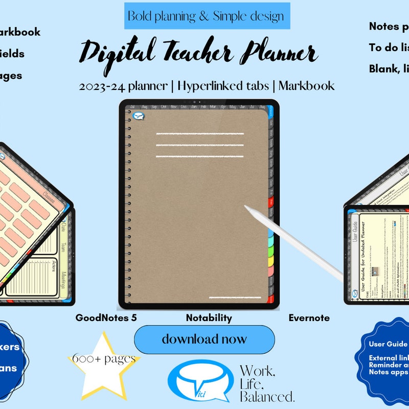 Teacher Digital Planner - Etsy