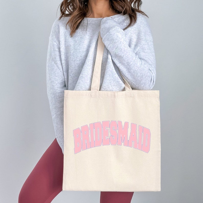 Bridesmaid Canvas Tote Bag Bridesmaid Ts Wedding Etsy