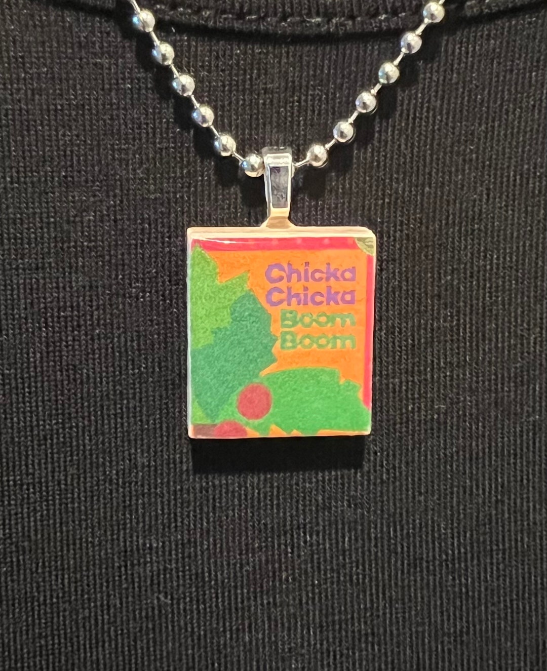 Bookish Scrabble Tile Necklace Inspired by Chicka Chicka Boom Boom - Etsy