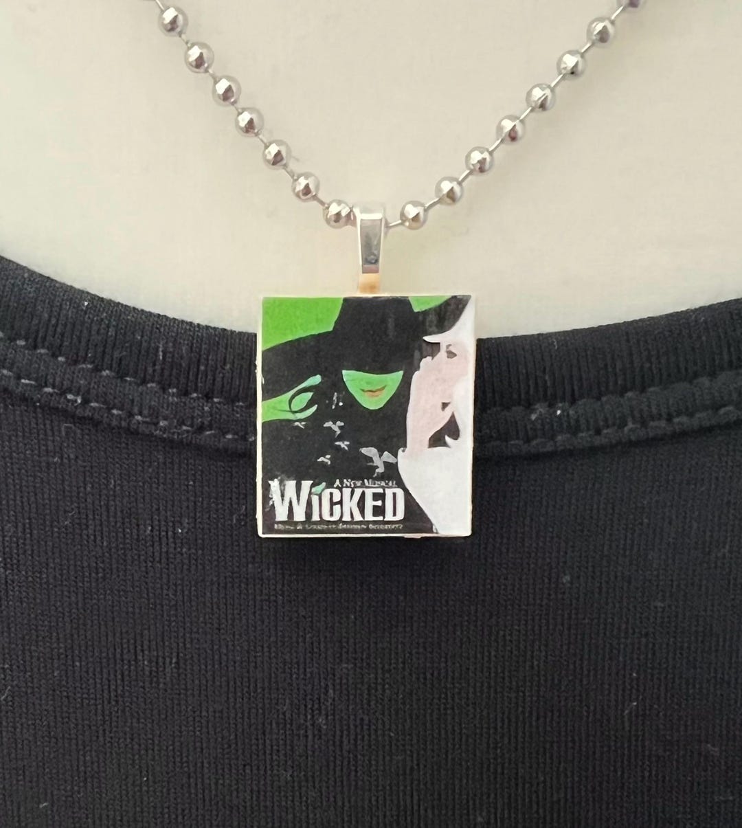 Scrabble Tile Necklace, Jewelry Inspired by Wicked - Etsy