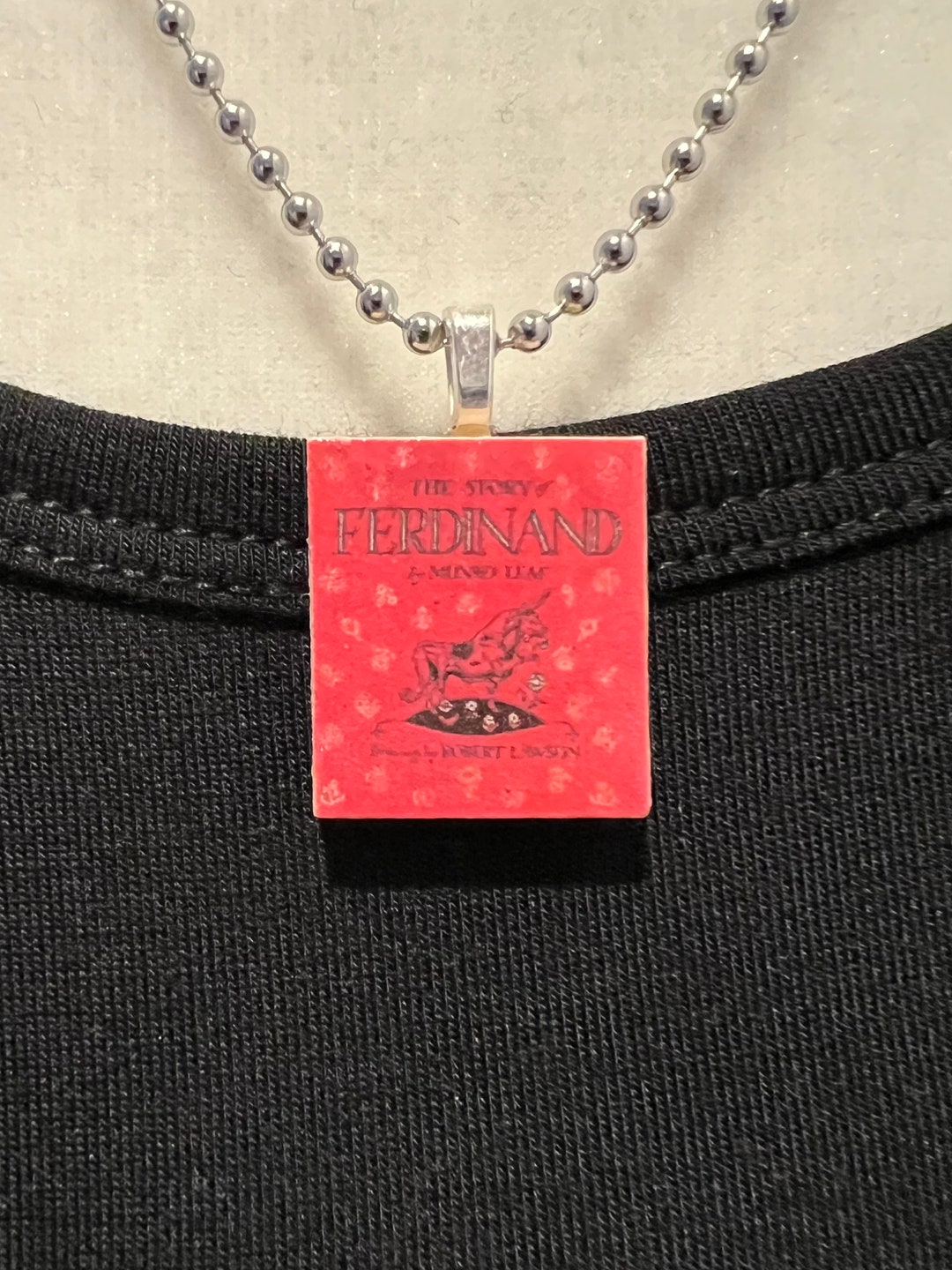 Bookish Scrabble Tile Necklace, Book Pendant Charm Inspired by ...