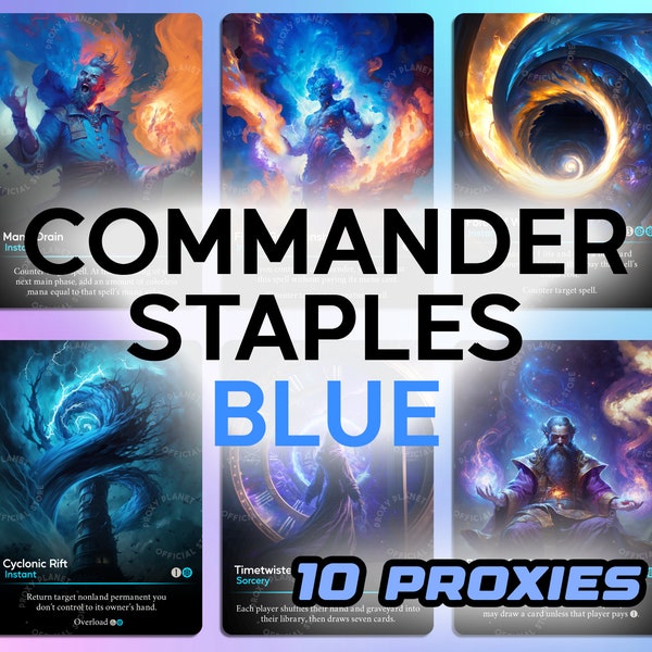 Mtg Proxy Deck Commander Blue - Etsy