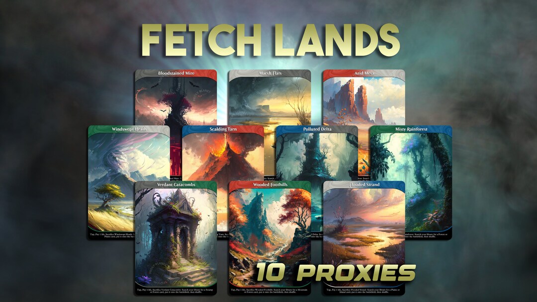 10x Fetchlands | MTG Proxies - Etsy
