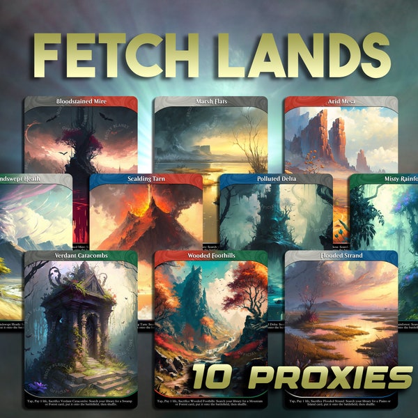 Mtg Proxy Fetch Lands - Etsy