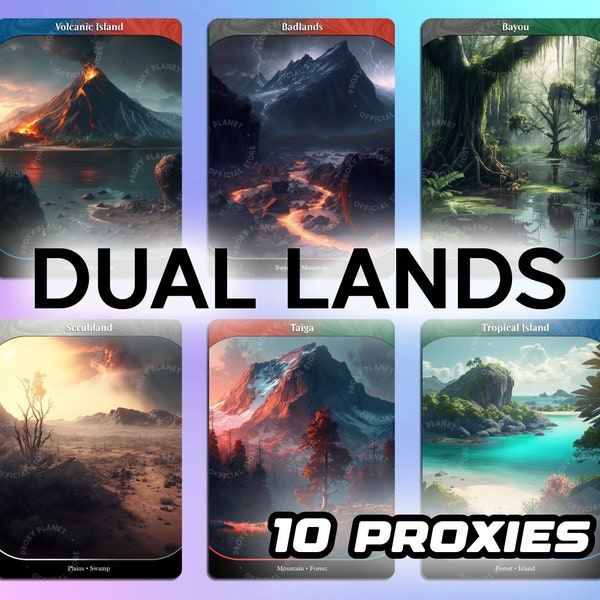 Mtg Proxy Dual Lands - Etsy