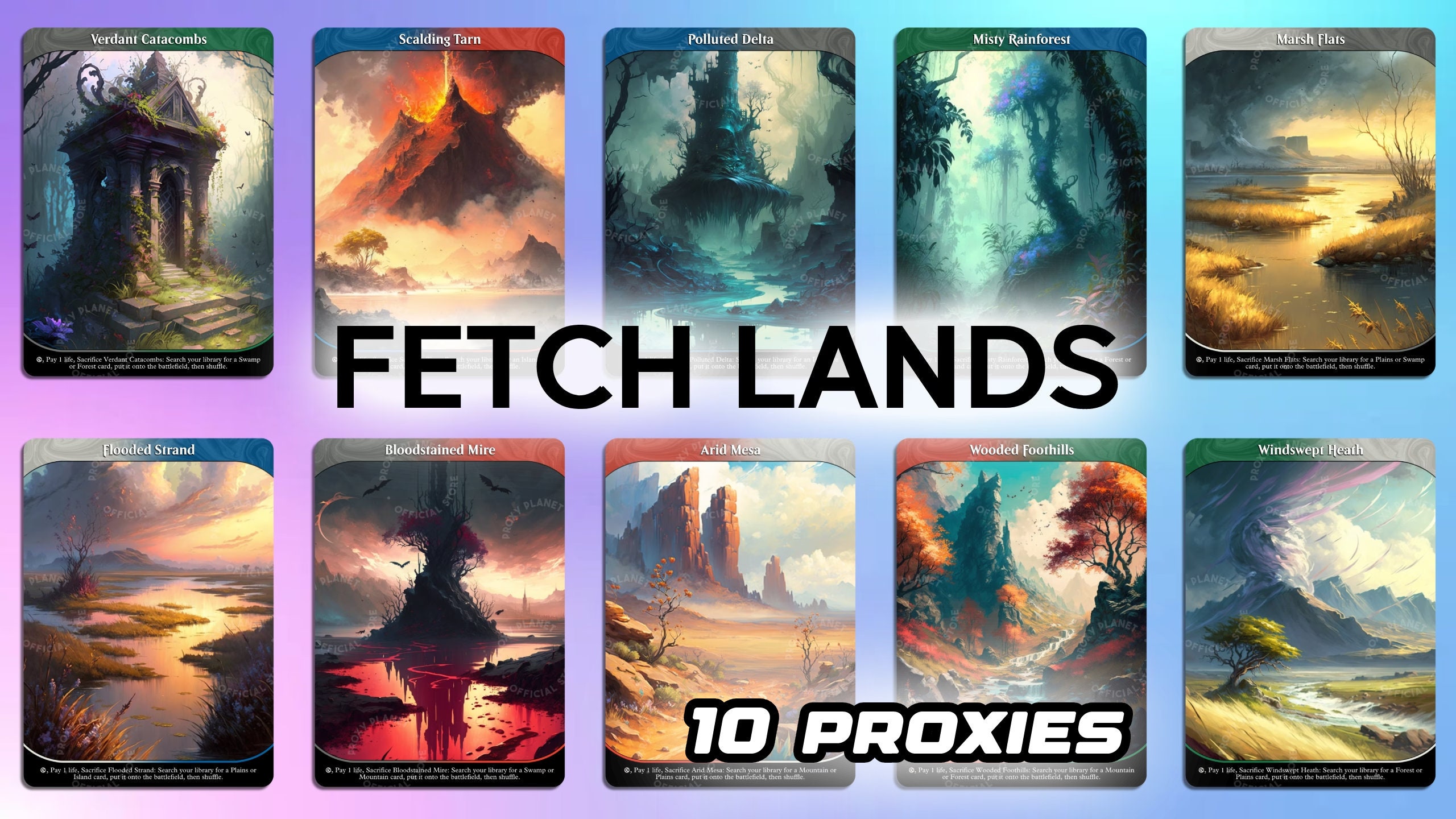10x Fetchlands MTG Proxies - Etsy