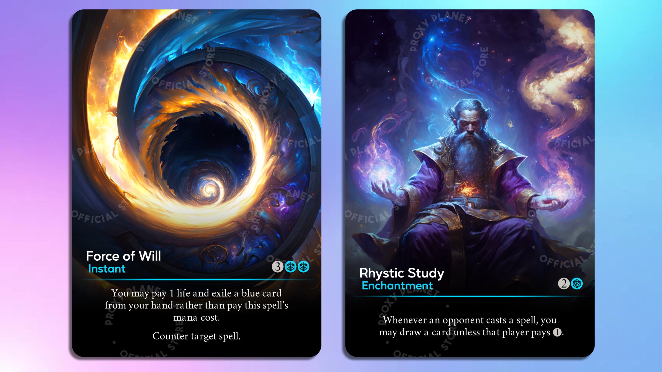 MTG Proxy 10x blue Staples Commander MTG Deck Upgrade - Etsy