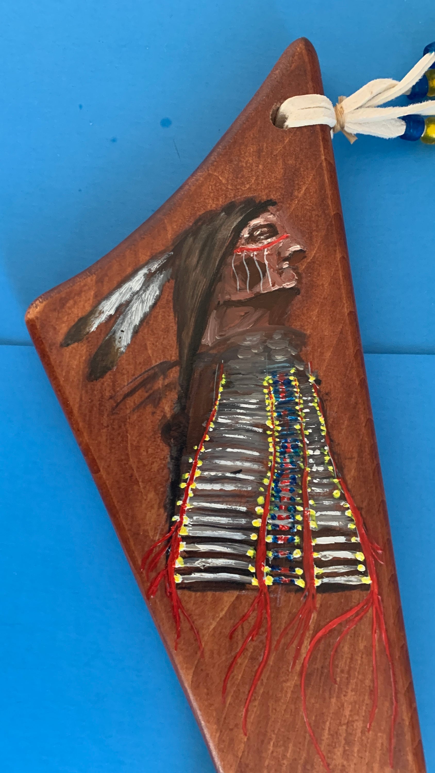 NEW Hand Painted Finished Gunstock Dance Stick Native American Pow Wow ...