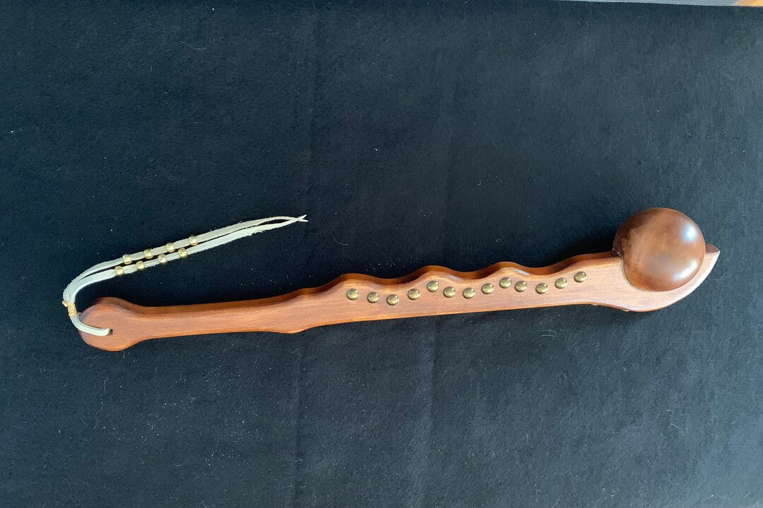 NEW! Ball Head Dance Stick - Finished Wood - Native American Indian ...