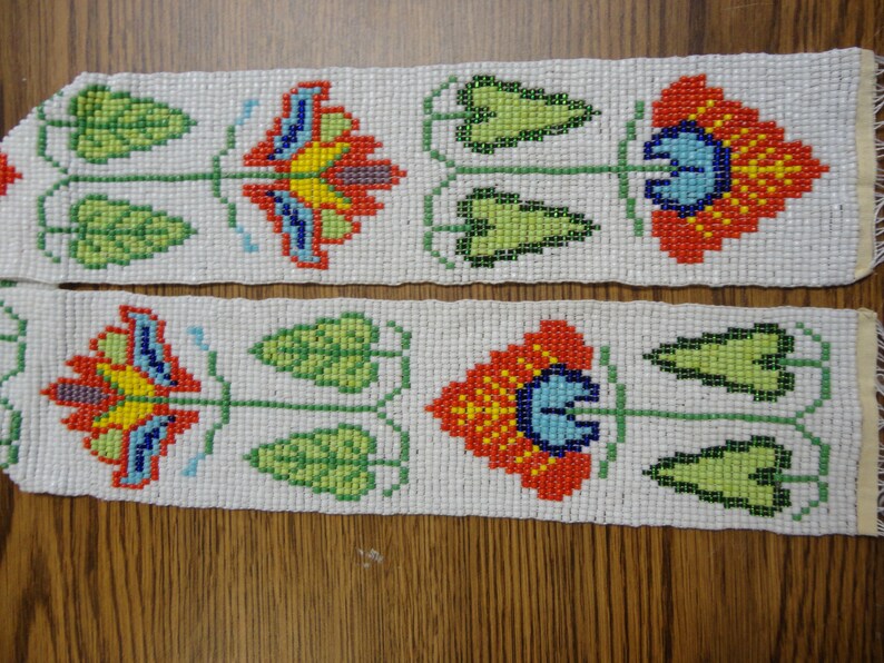 NEW Floral Beaded Strips 40 X 2 1/2 Native American Design Beadwork - Etsy