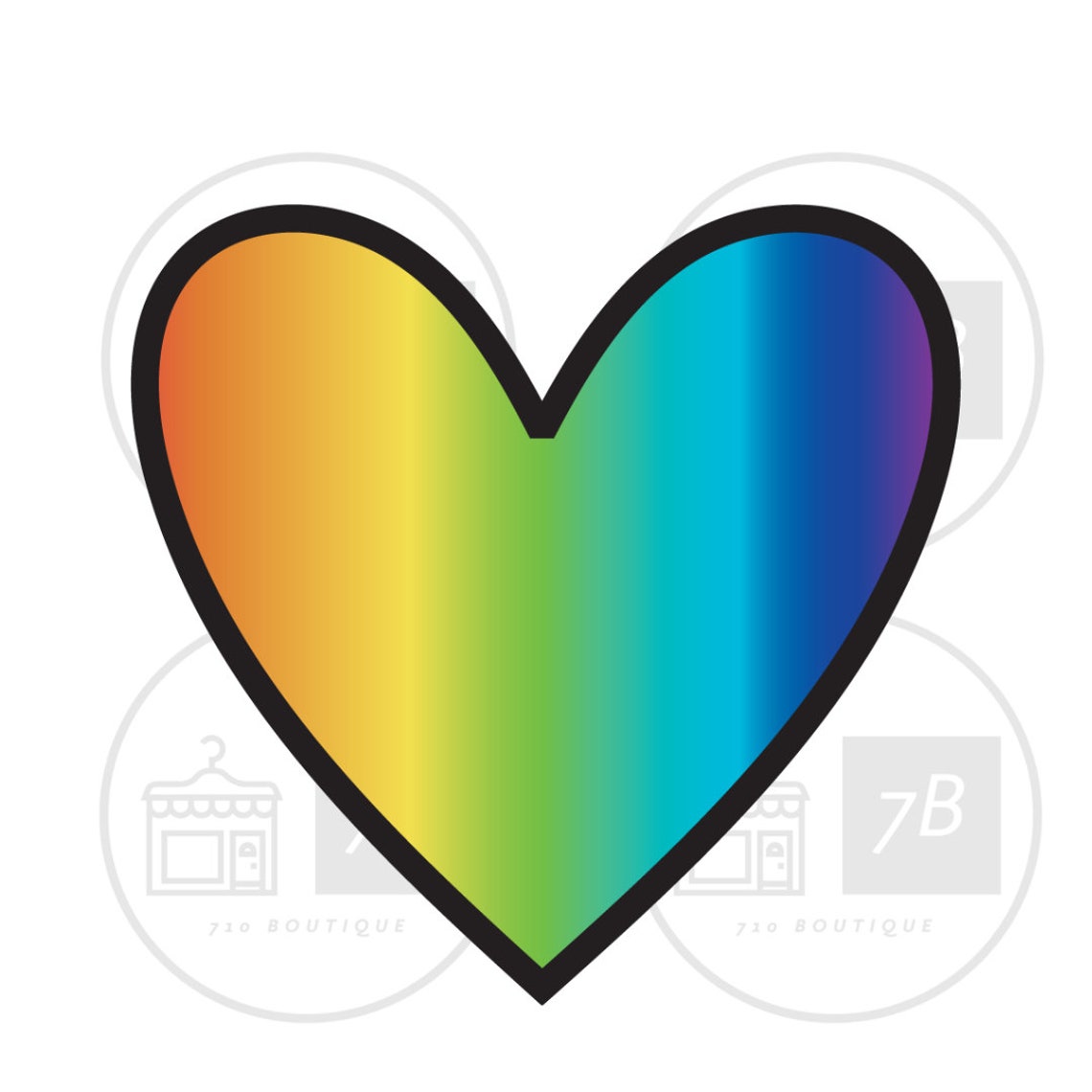 Rainbow Heart SVG LGBTQ Pride, Love SVG Vector File, Rainbow Heart Clip ...