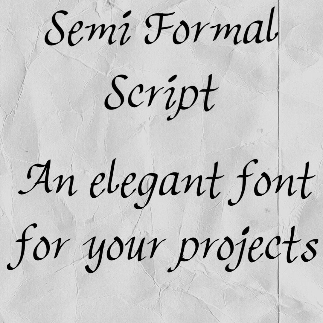 Semi Formal Script Handwritten Font, Otf Font, Digital Font Download ...