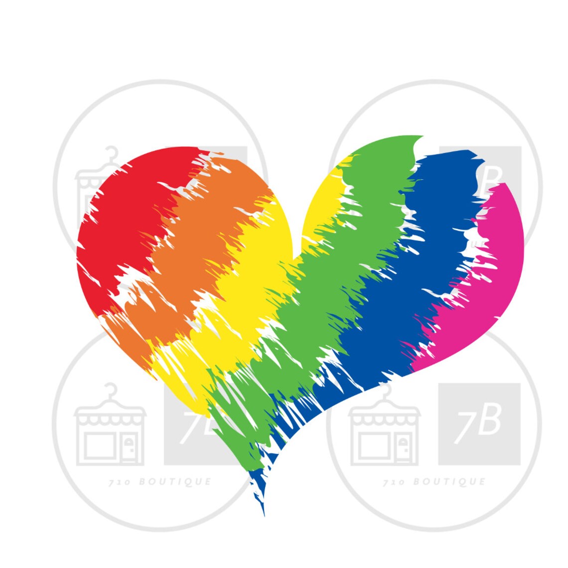 Rainbow Heart SVG LGBTQ Pride, Love SVG Vector File, Rainbow Heart Clip ...