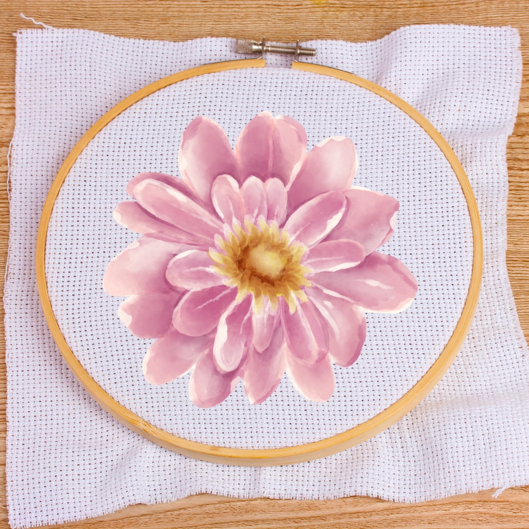 Pink Flower Cross Stitch Pattern, PDF Download - Etsy