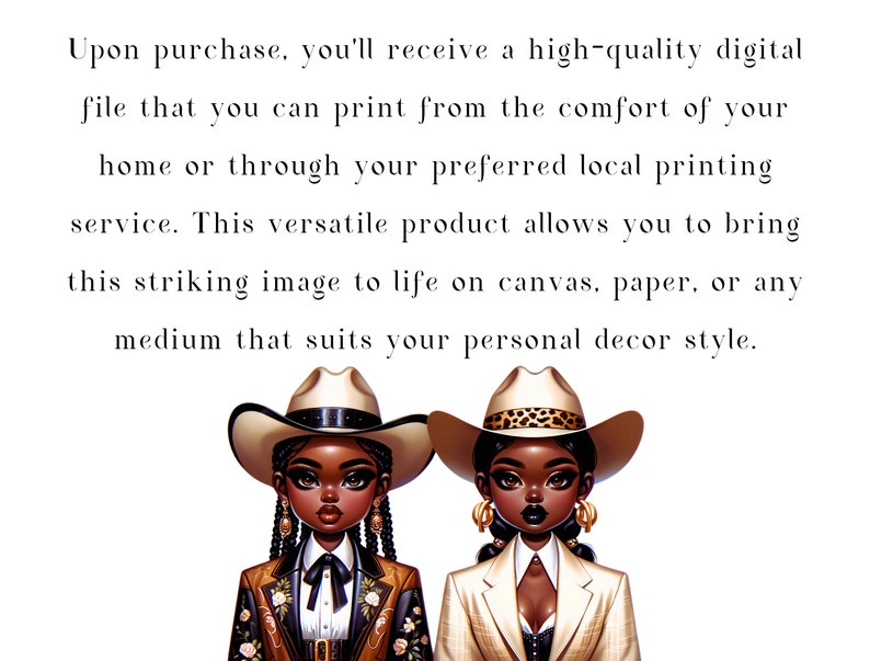 Western Chibi Clipart Bundle | Afro Cowgirl Digital Stickers | Texas ...