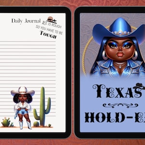 Western Chibi Clipart Bundle | Afro Cowgirl Digital Stickers | Texas ...
