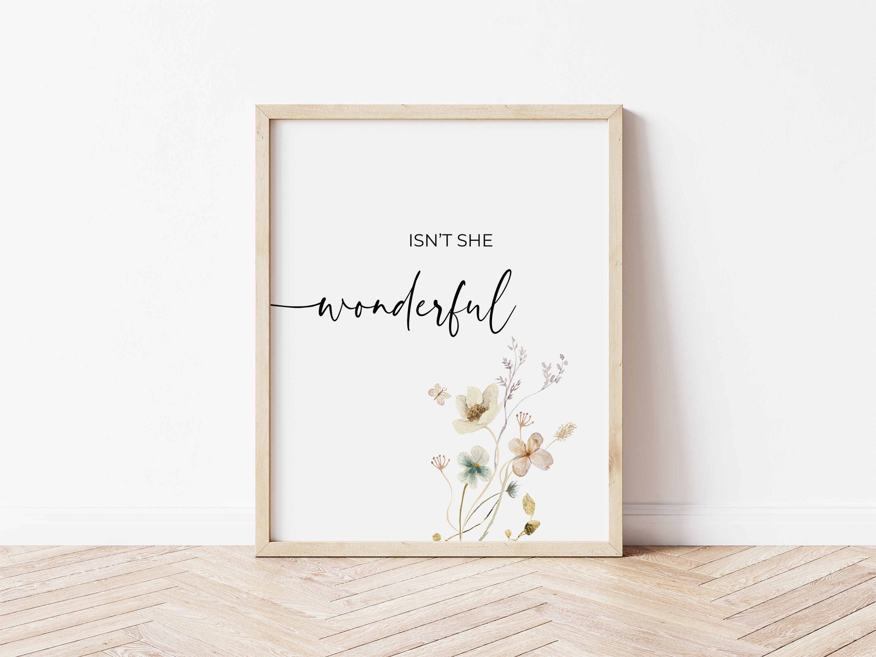 Isn't She Lovely Set of 2 Boho Wildflower Nursery Print - Etsy